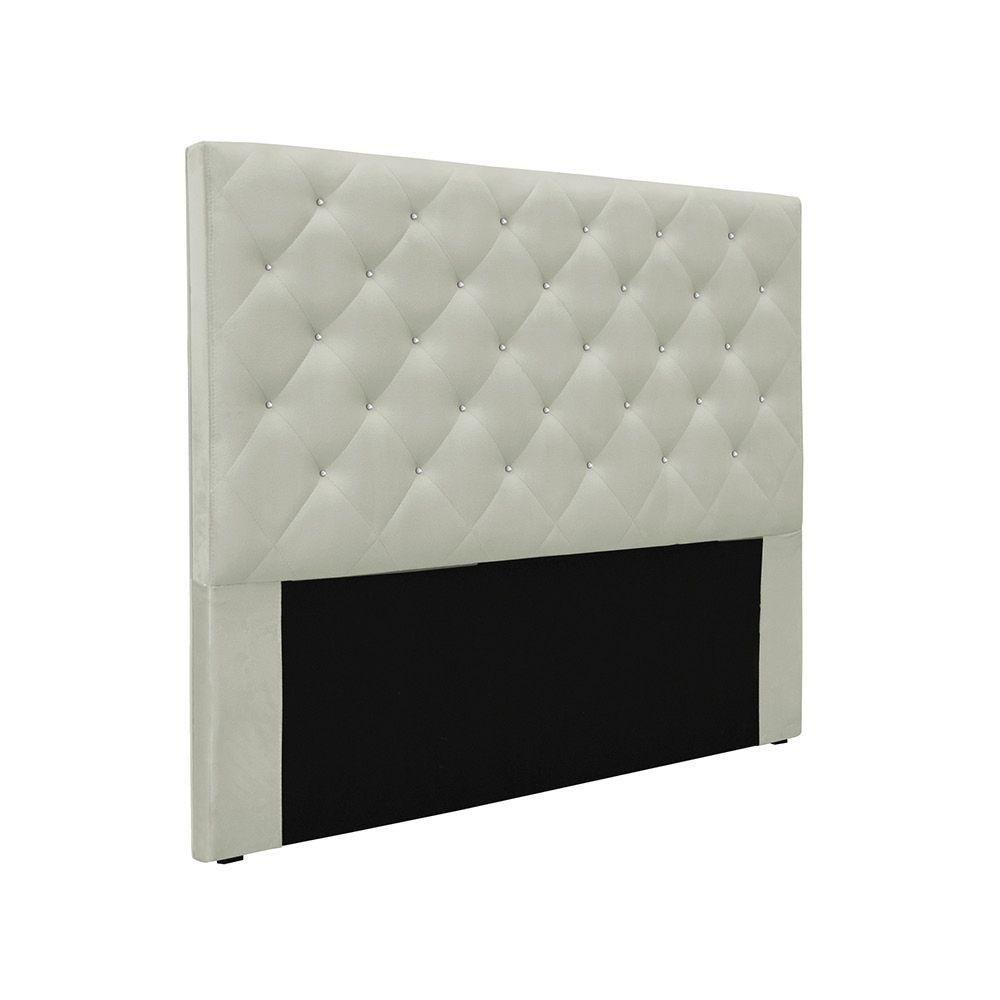 Cabeceira Cama Box Queen 160 Cm Tania Veludo S04 - D'rossi Cor Prata ...