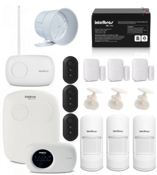 Kit Central de Alarme Amt 2118 Eg Acessórios Intelbras Kit 4 ...