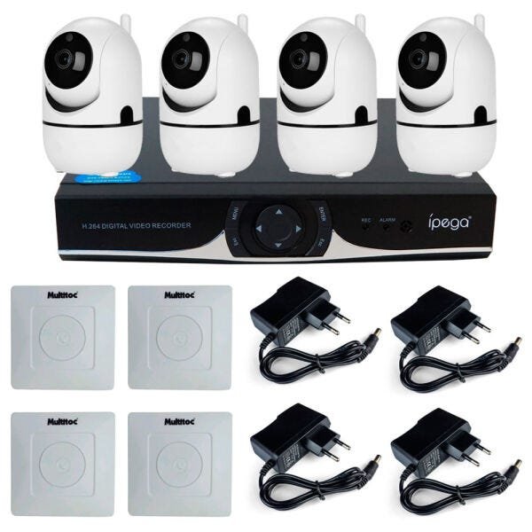 Kit IP sem Fio 04 Camerâs HD Interna | MadeiraMadeira
