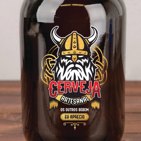 Garrafa Vidro Cerveja Artesanal Growler Barbaro 950ml | MadeiraMadeira