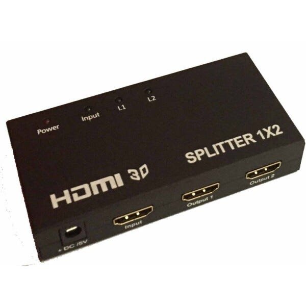 Distribuidor de Sinal Splitter HDMI 1 Entrada 2 Saídas | MadeiraMadeira