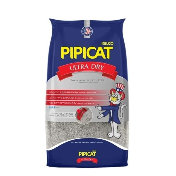 Areia Sanitária Pipicat Ultra Dry Para Gatos Kelco 4Kg | MadeiraMadeira