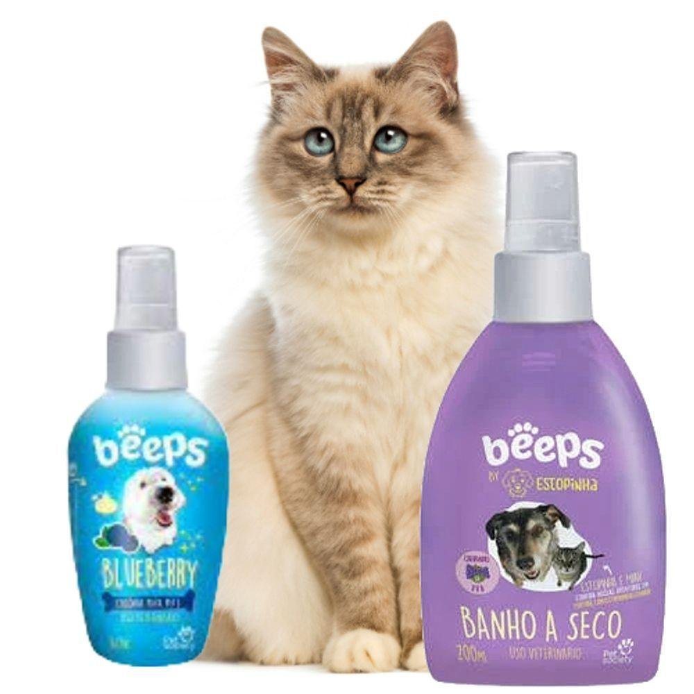 Kit Beeps Banho a Seco Cães e Colonia Blueberry Pet Society ...