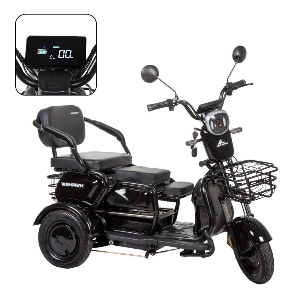 Triciclo Elétrico Motorizado 800w até 3 Lugares Dispensa Cnh Wehawk ...