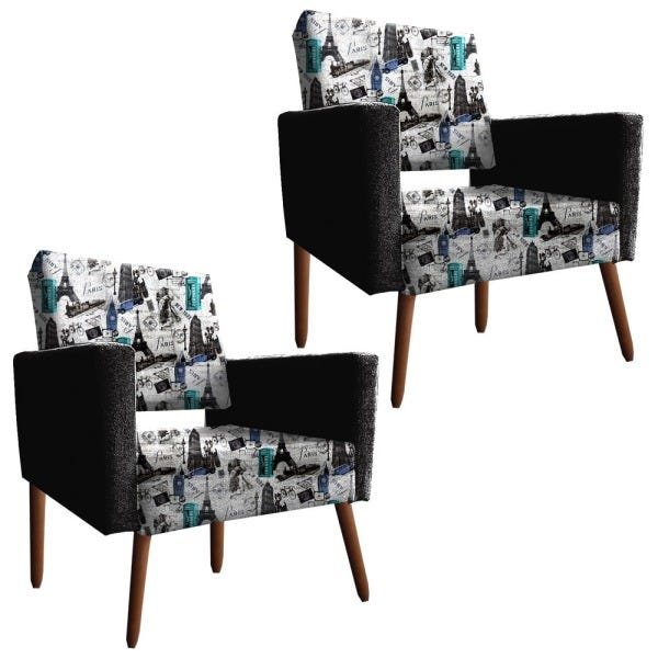 Kit Poltrona Vanessa Paris Verde | MadeiraMadeira