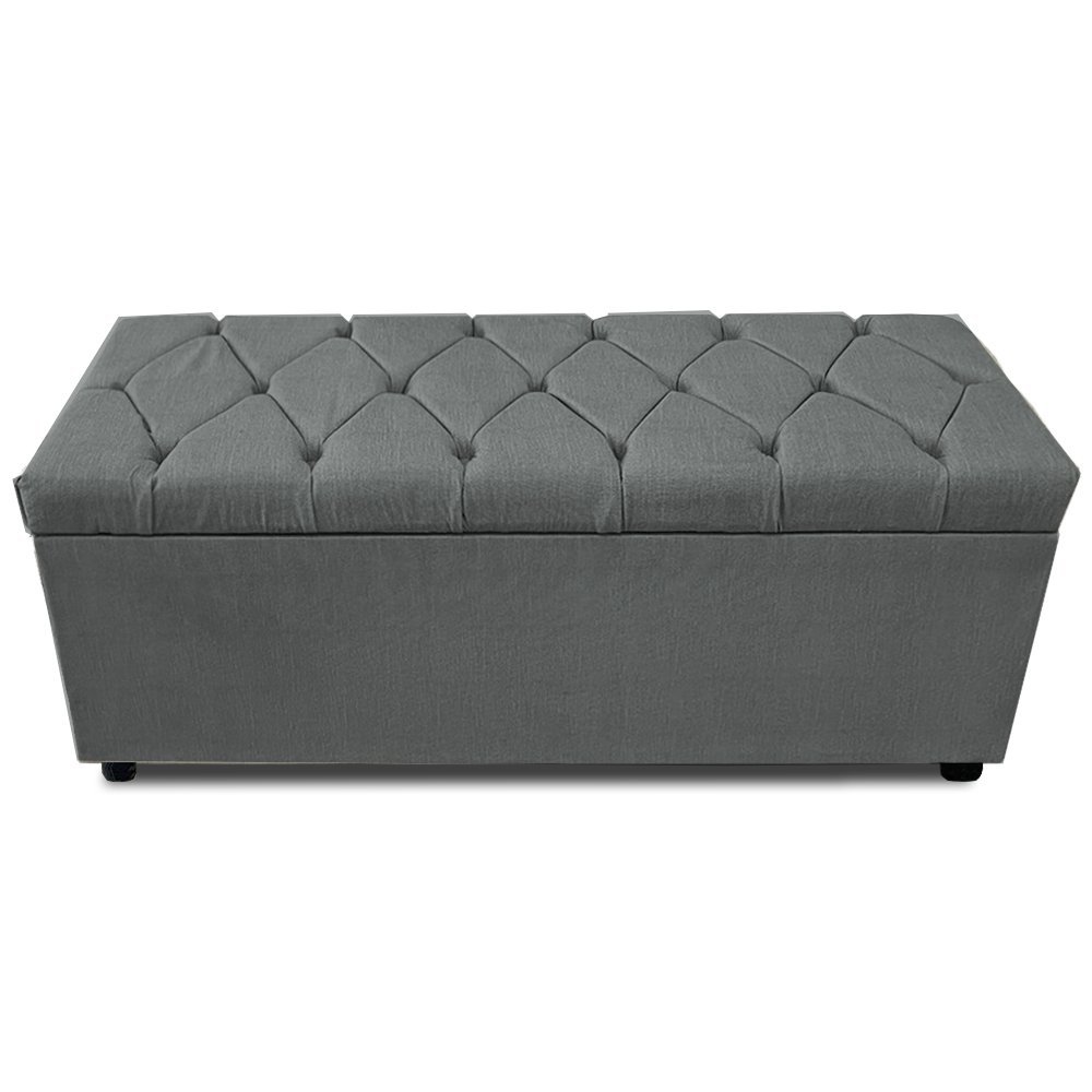 Recamier Baú para Cama Queen Hidra 160cm Estofada - Making Art:cinza ...
