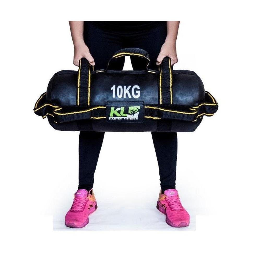 Bolsa Power Bag 10 Kg Couro Funcional Crossfit Academia - Preto ...