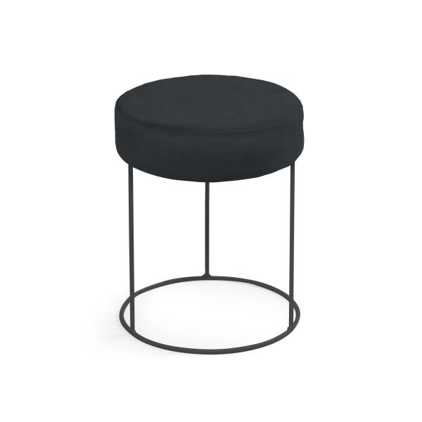 Puff Round - Preto | MadeiraMadeira