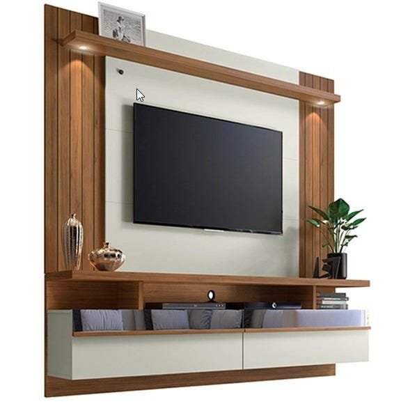Painel para TV 65 Polegadas 200cm com LED e Esp São Luís Off/Nogueira ...
