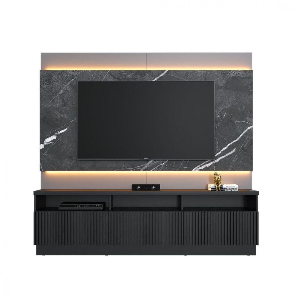 Home Colibri Marajó Para Tv Até 70'' Preto/Grigio | MadeiraMadeira