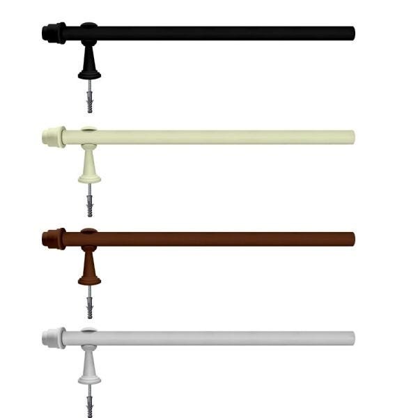 Kit Varão 2,50 Metros Simples 28mm Compre Já: Preto | MadeiraMadeira