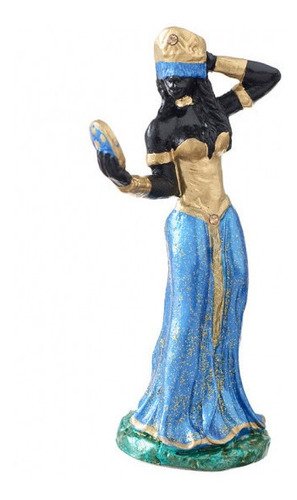 Imagem Orixa Oxum Azul Escultura Resina Estatua 15 Cm | MadeiraMadeira