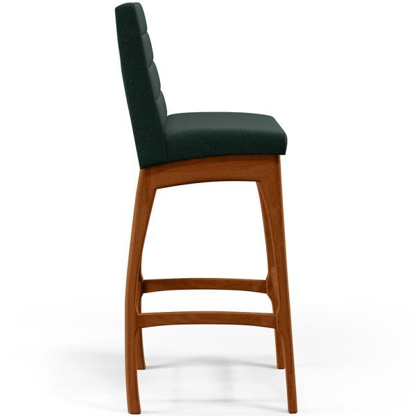 Banqueta Alta Para Cozinha Sala de Jantar Fixa Mila B04 Linho Verde ...