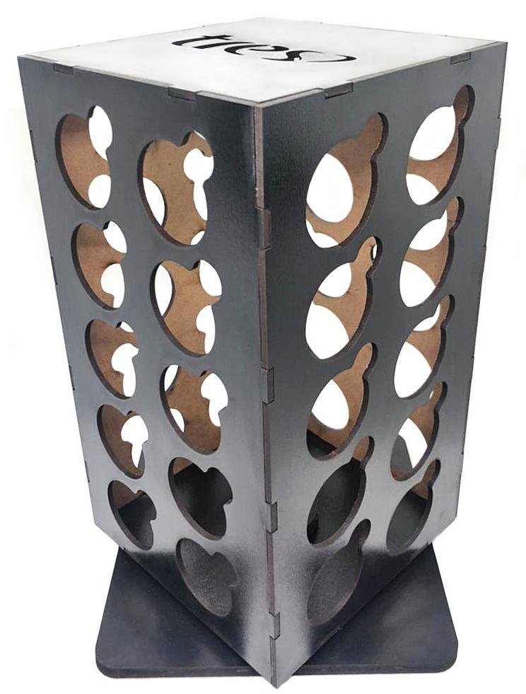 Porta Capsulas 3 Corações Torre Giratória 40 Caps Envio Já | MadeiraMadeira