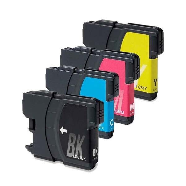 Kit 4x Cartucho Compatível para Brother Lc61 Dcp-165C Dcp-385C ...