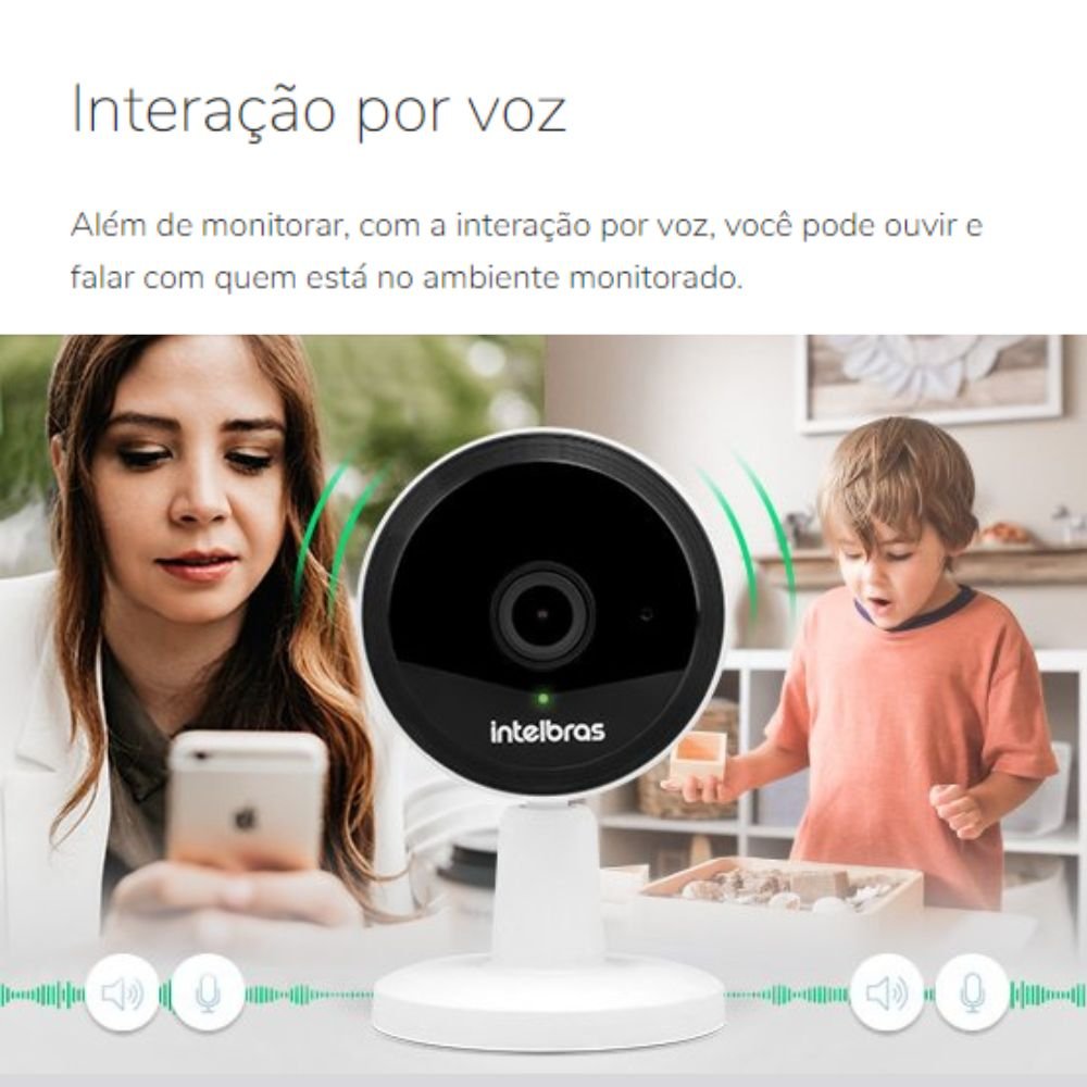 2 Câmeras Wi-fi HD IM1 Intelbras 720p + Micro SD 128GB Ultra IM1 + 128gb | MadeiraMadeira