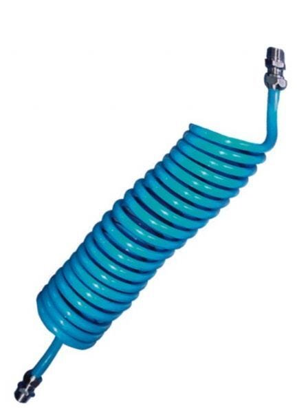 Mangueira Espiralada 5 mts Nylon Medida 3/8" com Terminais Macho 3/8 ...