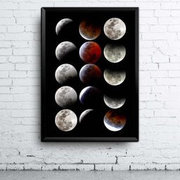 Quadro Fases Da Lua A4 | MadeiraMadeira