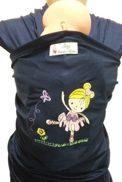 Wrap Sling Bordado Tema Bailarina | MadeiraMadeira
