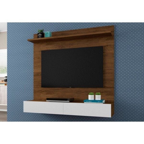 Painel Home Suspenso para TV até 50 Polegadas Village - Teka/Branco ...