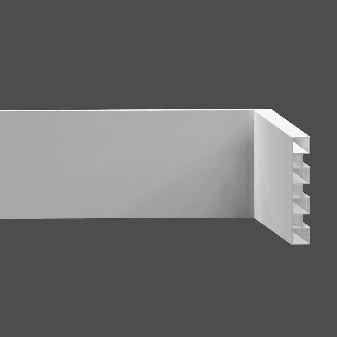 RODAPÉ -GUARNIÇÃO PVC 10cm LISO BRANCO - KIT COM 15 BARRAS | MadeiraMadeira