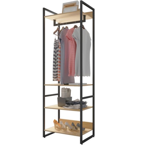 Closet Guarda-Roupa Industrial Modulado 210x70 cm Blind F01 Nature ...
