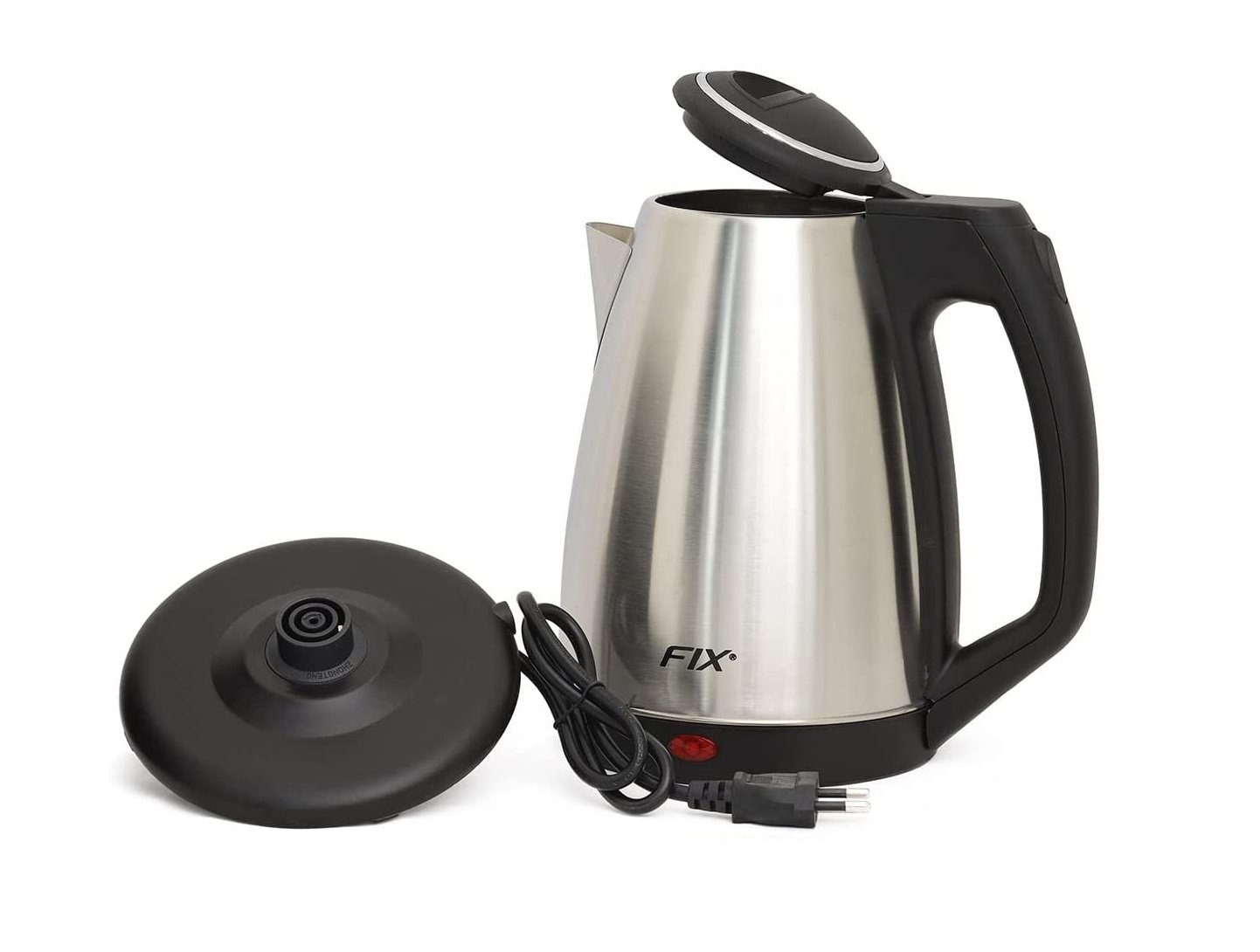 Chaleira elétrica com base removível aço inox 1,8L Amanzi Fix FX01001 ...