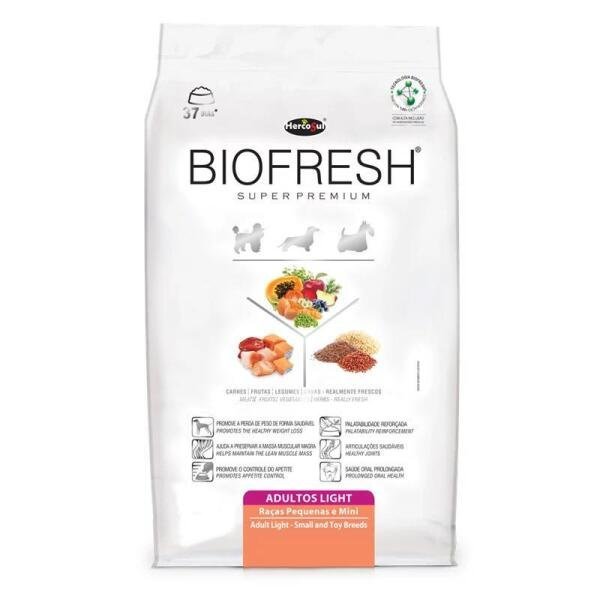 Ração Biofresh Light Para Cães De Raças Pequenas E Mini 1 Kg ...