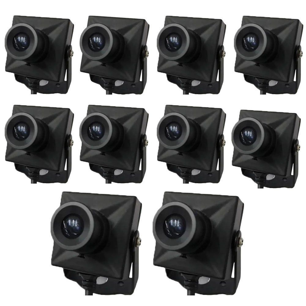 Mini Camera Espia Kit 10 Uni Filmagem Preto e Branco CCD CMOS CCTV ...