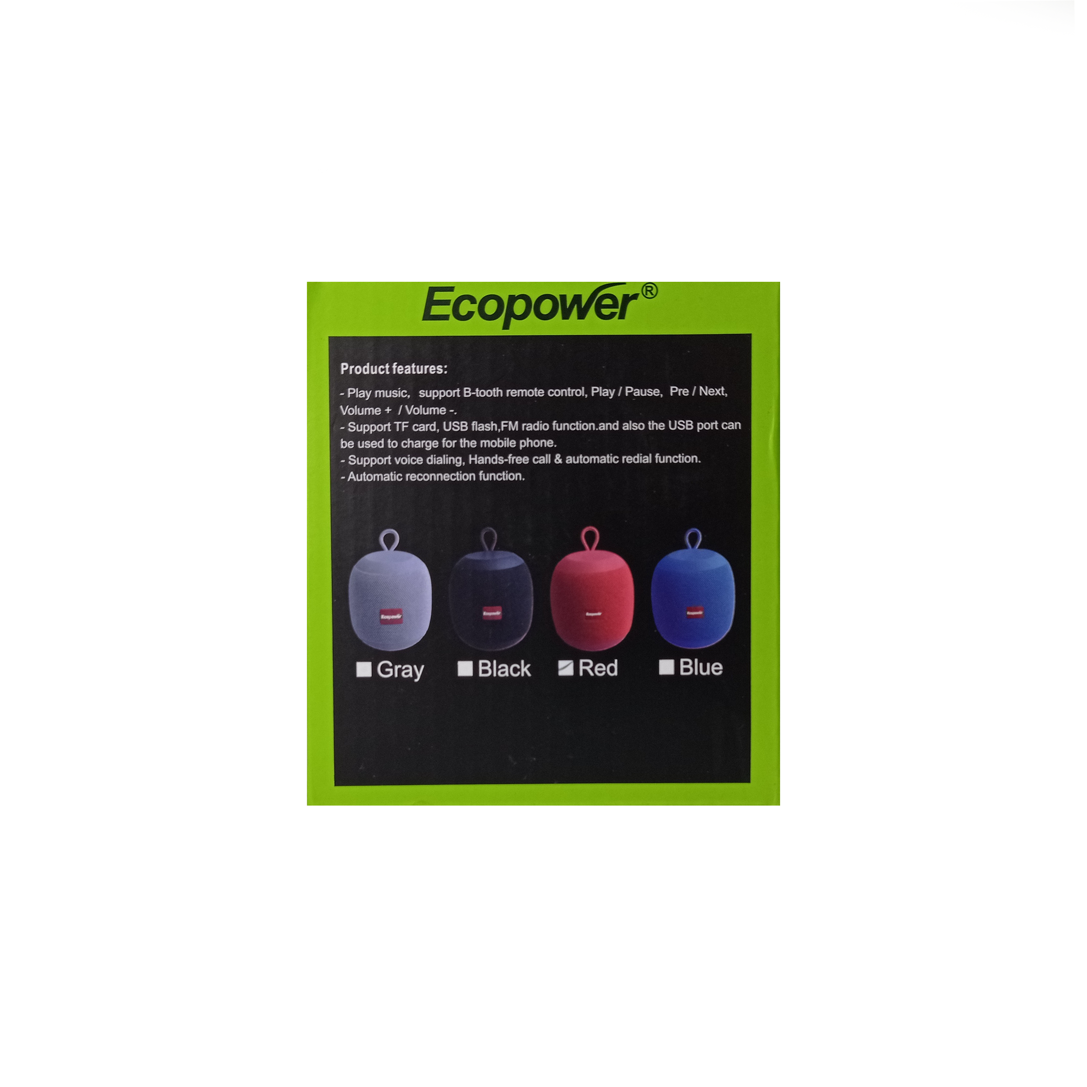 Speaker Ecopower Ep-2360 Bluetooth/usb/sd/fm Preto | MadeiraMadeira