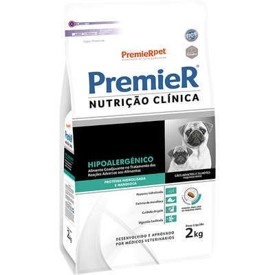 Ração Premier Nutrição Clínica Cães Hipoalergênico Raças Pequenas 2KG ...