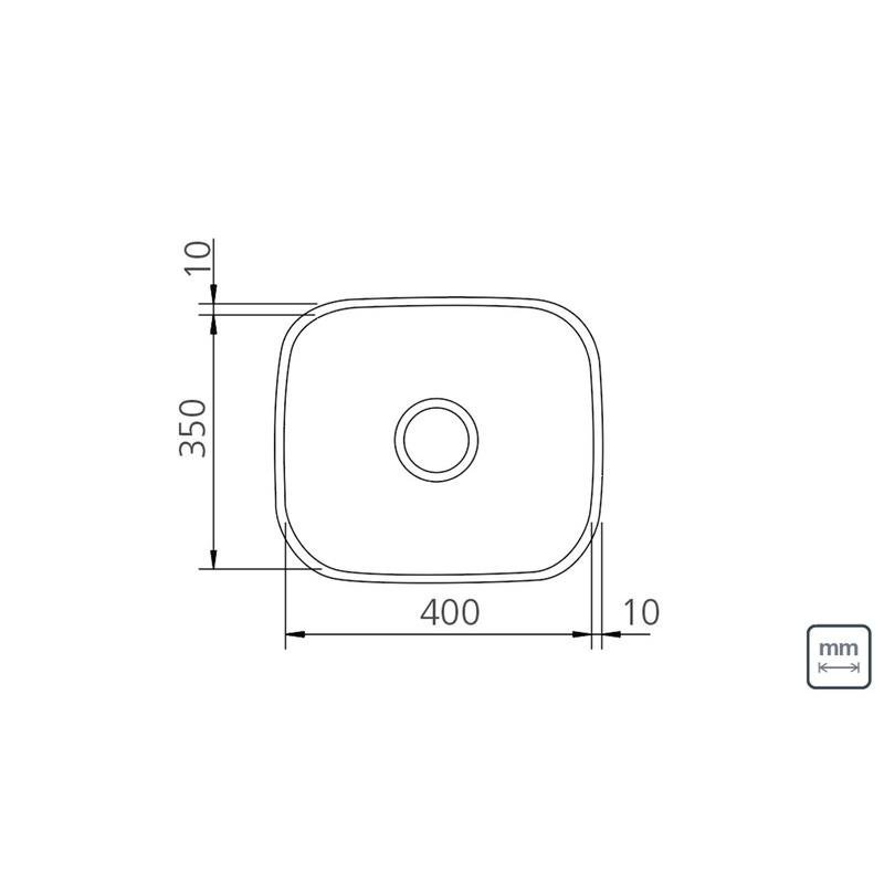 CUBA RETANGULAR TRAMONTINA EM ACO INOX ACETINADO 40X35CM PLU ...