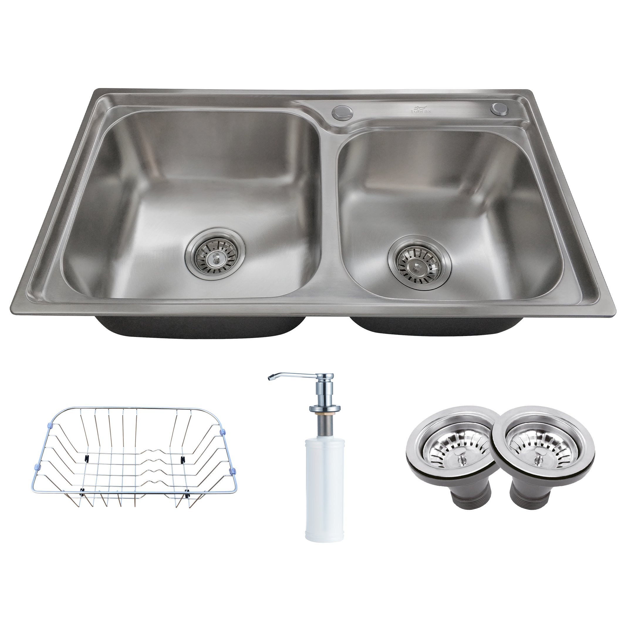 Cuba Dupla Cozinha Luxo Gourmet Inox com Acessórios Tubrax | MadeiraMadeira