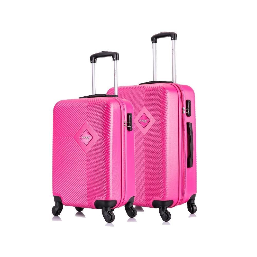 Kit mala de viagem Pink pequena e média Zug Swiss Move | MadeiraMadeira