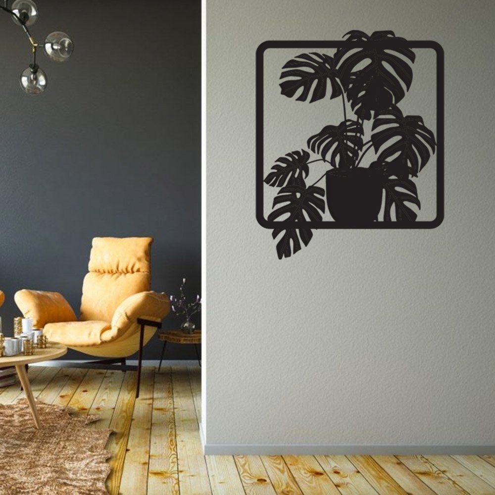 Quadro Costela De Adão em MDF 63,5x50cm Casa Decorada Monstera ...