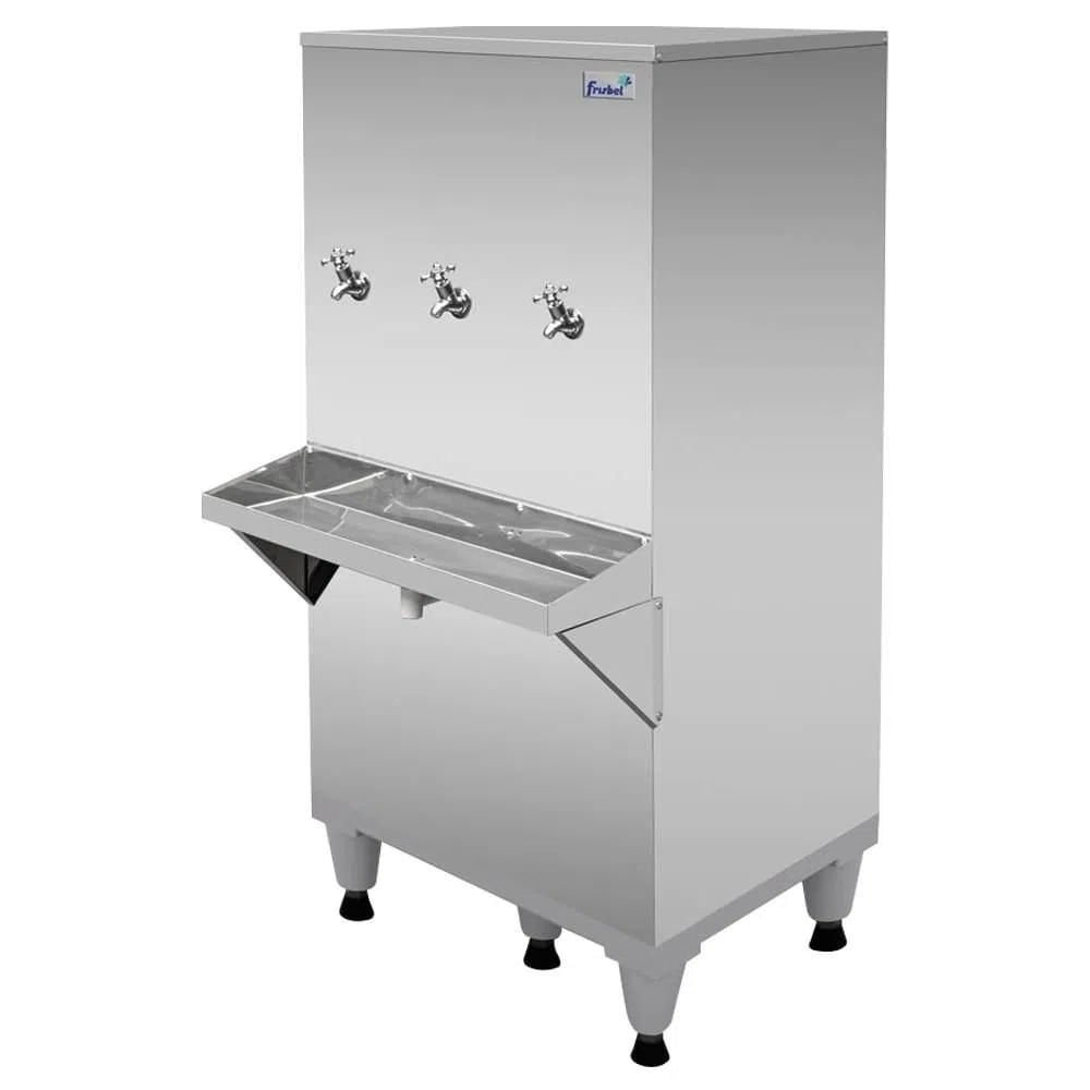 Bebedouro Industrial Inox Coluna 100 Litros 3 Torneiras Ra10 Com Kit ...