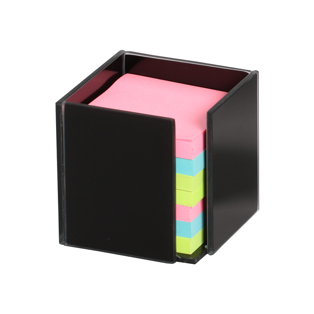 PORTA POST IT SUPORTE PARA BLOCO ADESIVO VIDRO: PRETO | MadeiraMadeira