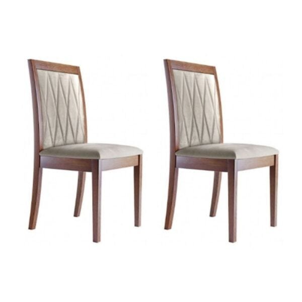 Kit 2 Cadeiras Prisma Móveis Matos e Lopes Castanho Cestaplus ...