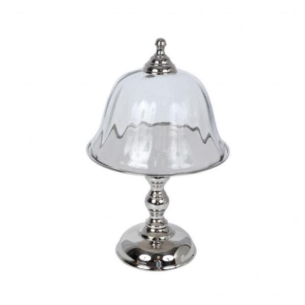 Boleira com Tampa de Vidro Boleado Sheffield Steel | MadeiraMadeira