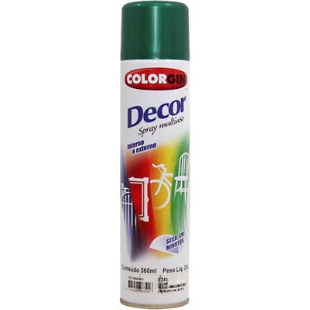 Tinta Spray Verde 360ml 8731 Decor Colorgin com 6 Unid | MadeiraMadeira