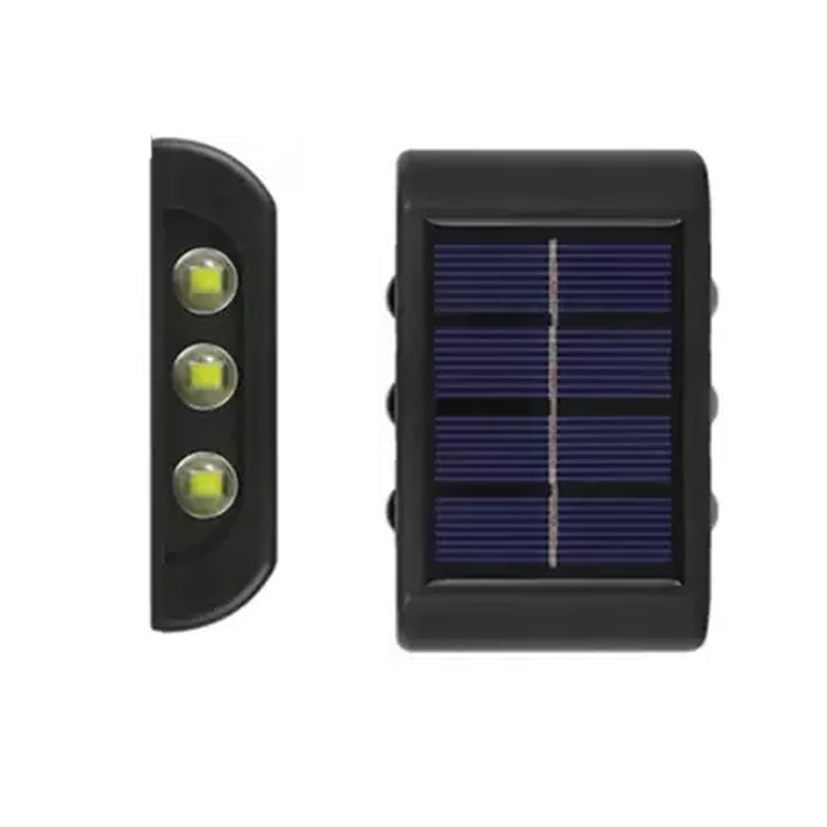 Arandela Solar 2 Uni Led Luminaria Spot Escada Caminho Parede Quintal ...