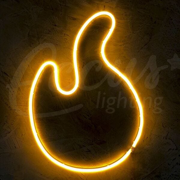 Chama | Fogo Neon Flex Led - 110v - Vermelho | MadeiraMadeira