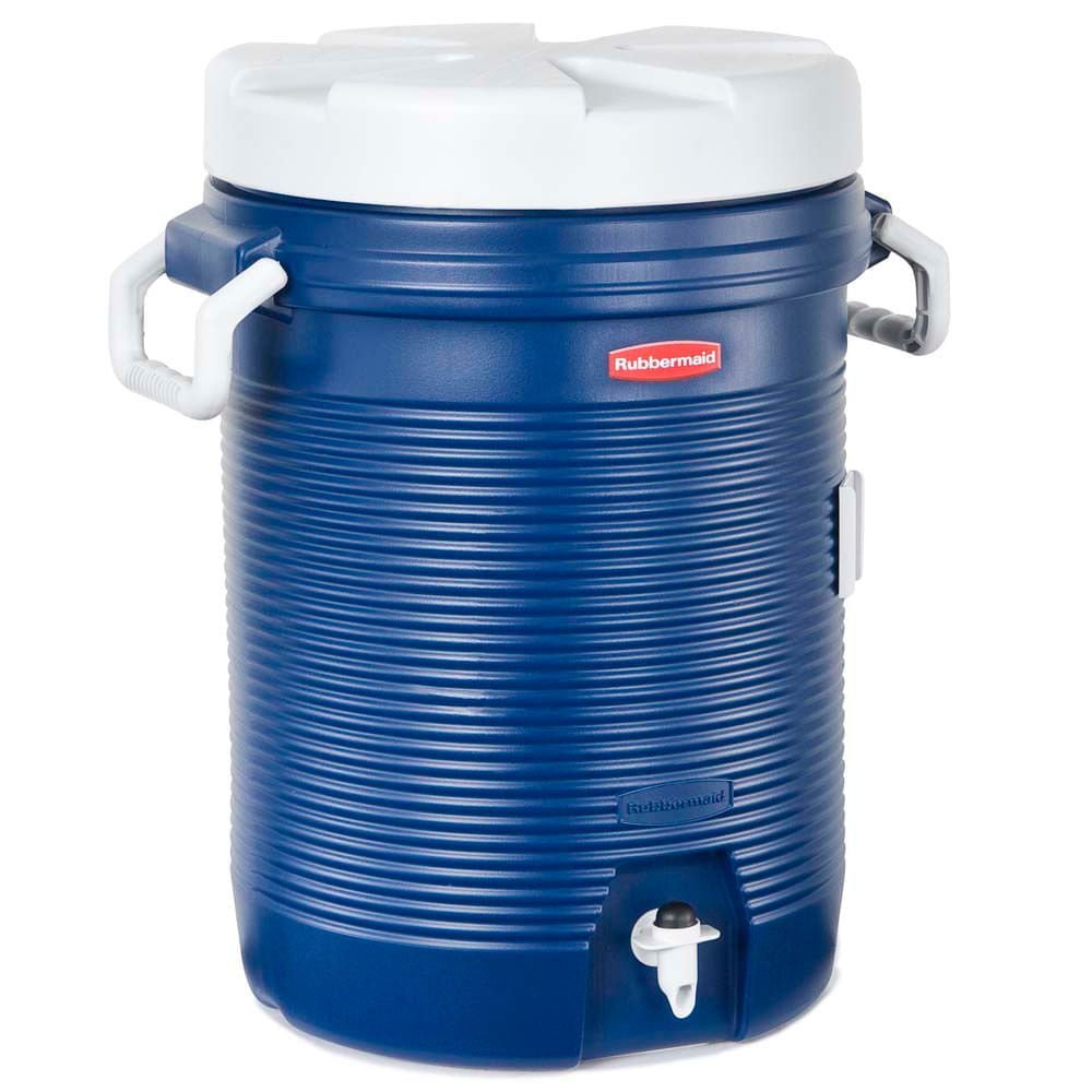 Garrafa Térmica Rubbermaid 19 Litros com Alças Laterais e Torneira Azul ...