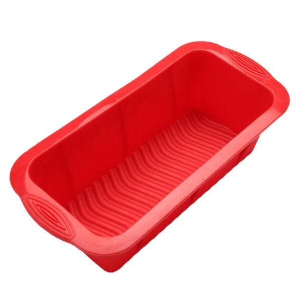 Forma de Bolo de Silicone Retangular - Vermelho | MadeiraMadeira
