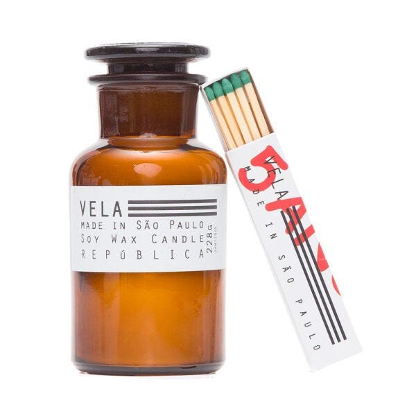 Vela Aromática Natural República 228g – Vela Made In São Paulo ...