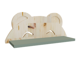 Prateleira Urso Kids Pinus/verde | MadeiraMadeira