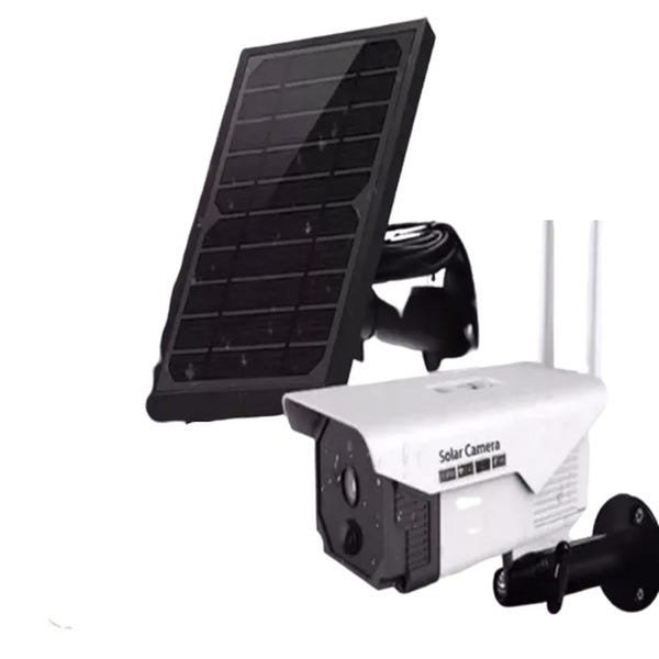 Câmera IP Externa Wifi Painel Solar Celular Recarregavel | MadeiraMadeira