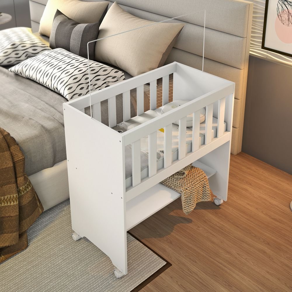 Mini Berço Lya Carolina Baby Branco | MadeiraMadeira