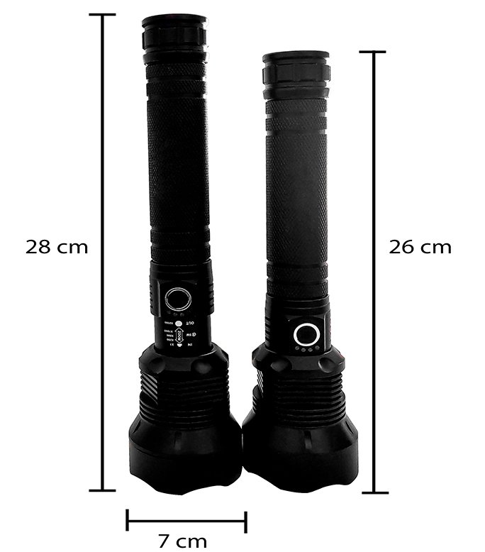 Lanterna Tatica Profissional 980000w Led Cree Zoom Recarregável | MadeiraMadeira