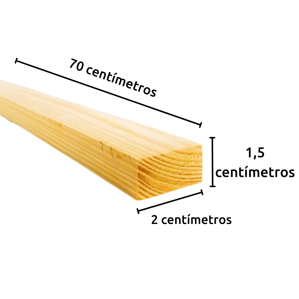 20 Ripas para Artesanato Repac Madeiras Pinus 2x1,5x70Cm | MadeiraMadeira